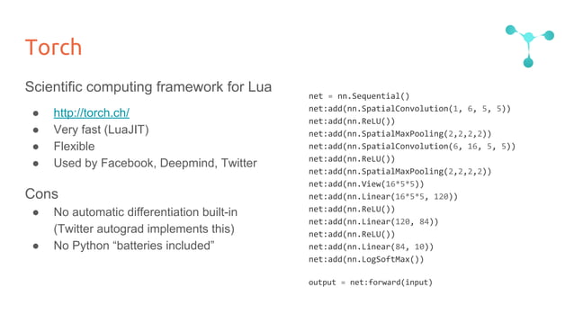 Deep Learning for Computer Vision: Software Frameworks (UPC 2016) | PPT
