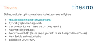 Deep Learning for Computer Vision: Software Frameworks (UPC 2016) | PPT
