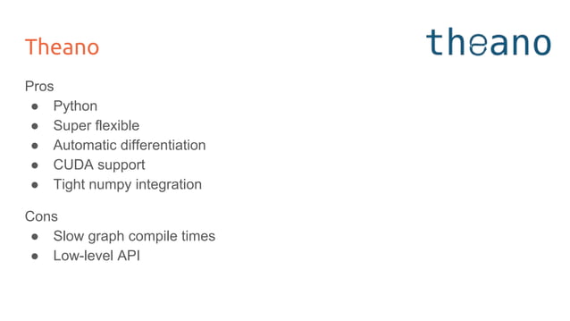 Deep Learning for Computer Vision: Software Frameworks (UPC 2016) | PPT