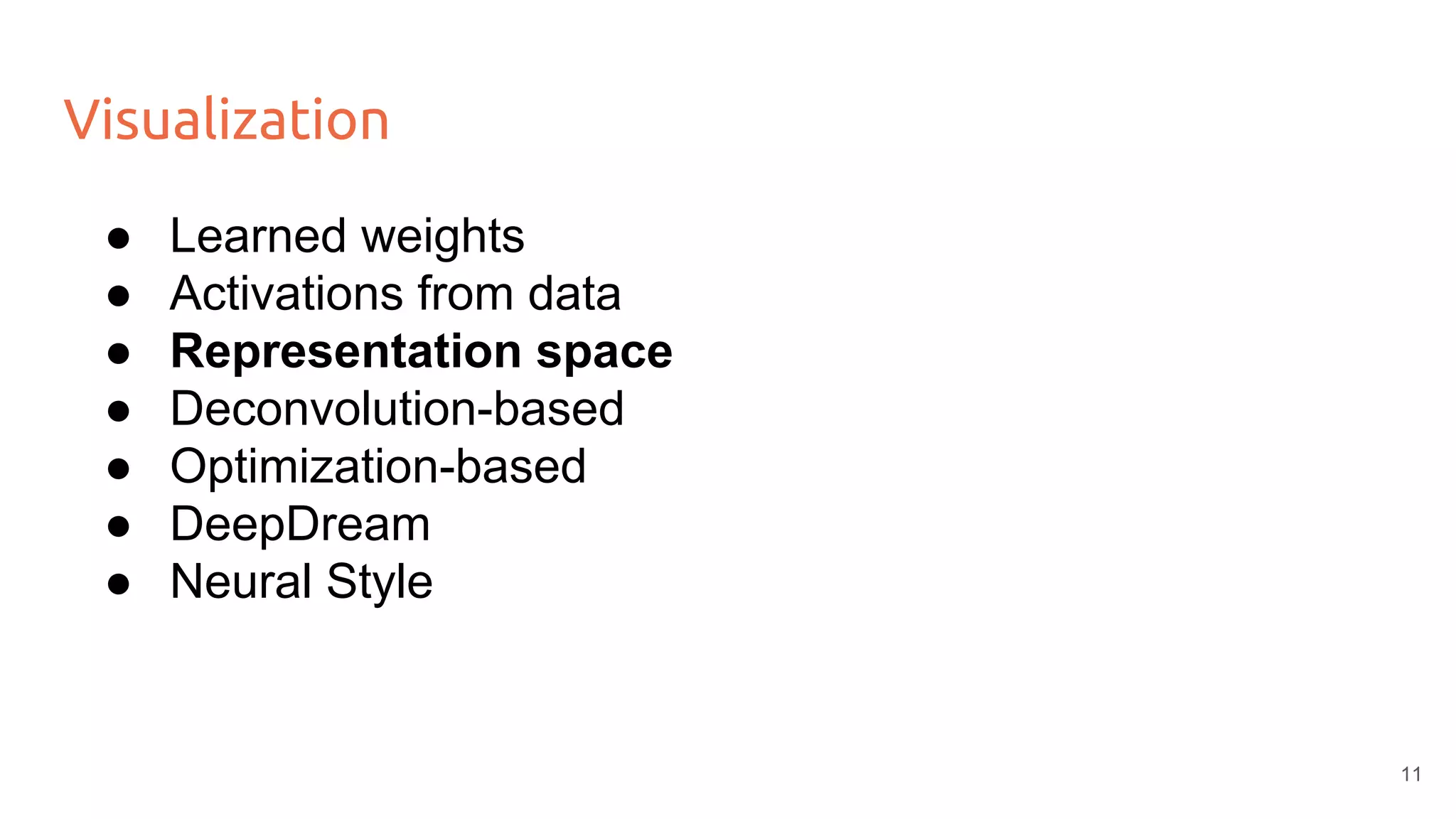 Deep Learning for Computer Vision: Visualization (UPC 2016) | PPT