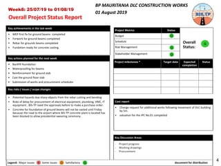 DLC WEEKLY REPORT-01-August.pdfRapport de chantier | PDF