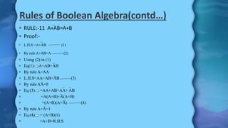 presentation on (Boolean rules & laws) | PPTX