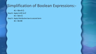 presentation on (Boolean rules & laws) | PPTX