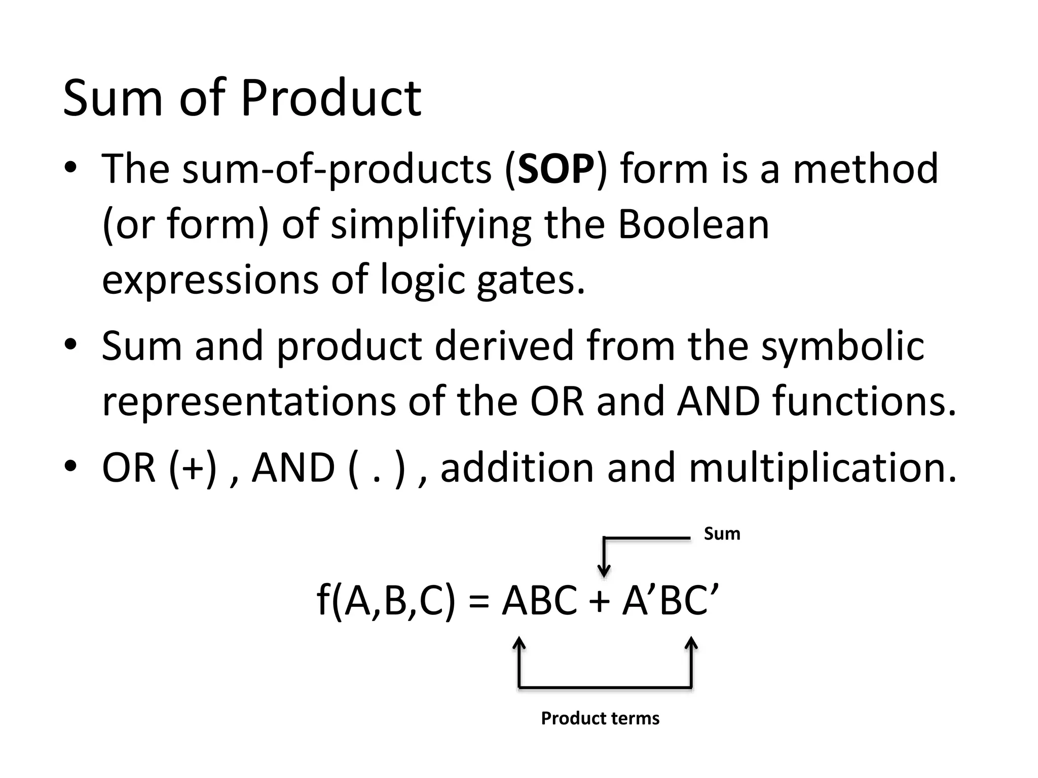 SOP POS, Minterm and Maxterm | PPTX