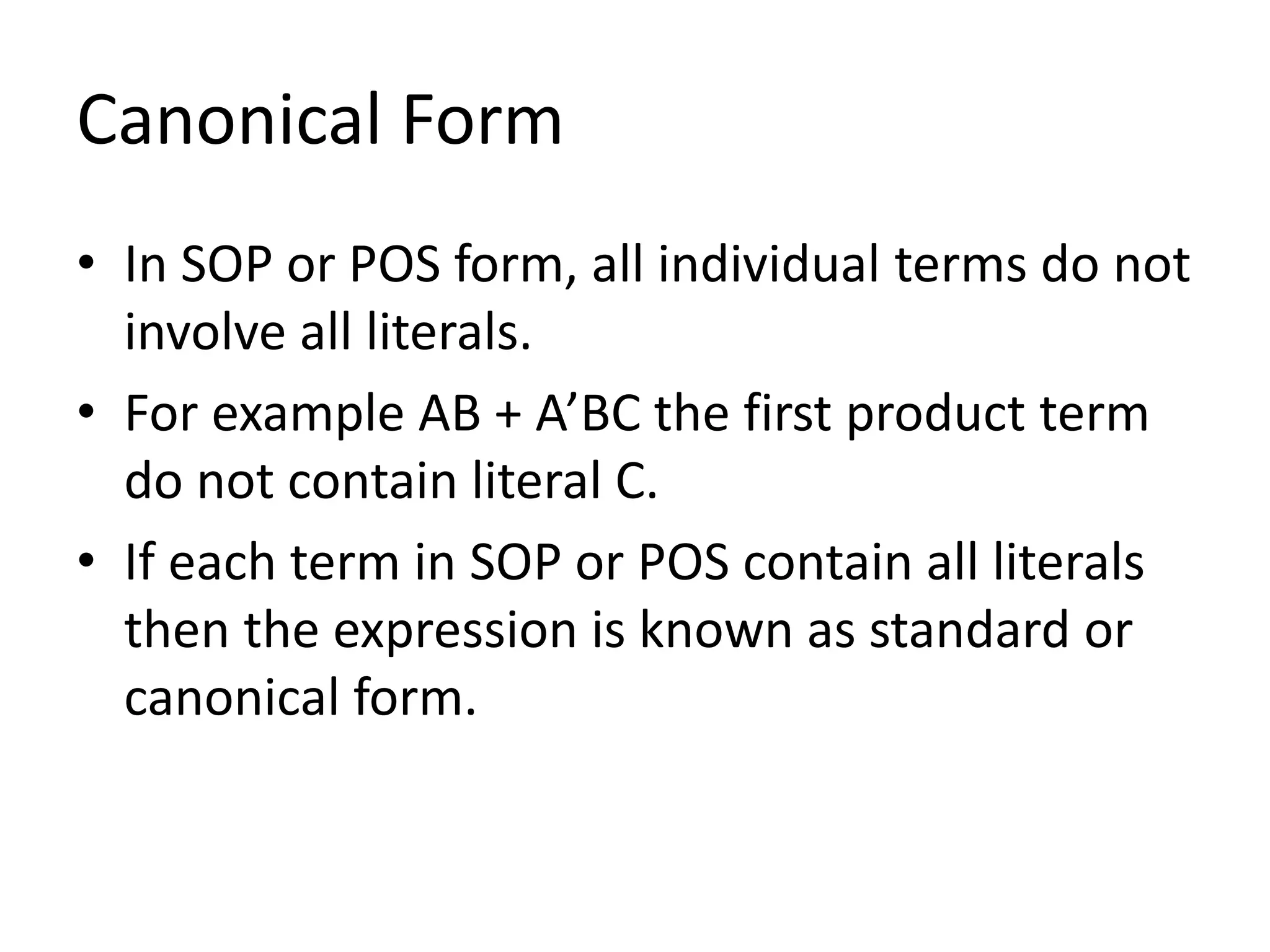 SOP POS, Minterm and Maxterm | PPTX