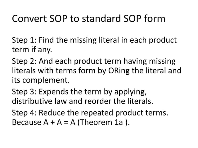SOP POS, Minterm and Maxterm | PPTX | Technology & Computing