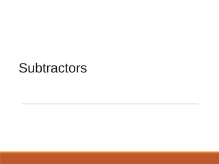 Adder and subtrctor DLD | PPT