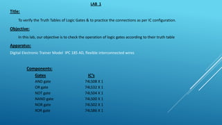 Boolean Algebra- Digital Logic gates | PPT