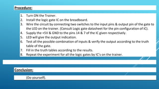 Boolean Algebra- Digital Logic gates | PPT