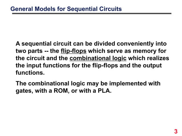 Dld Combinational Vs Sequential Circuits Ppt