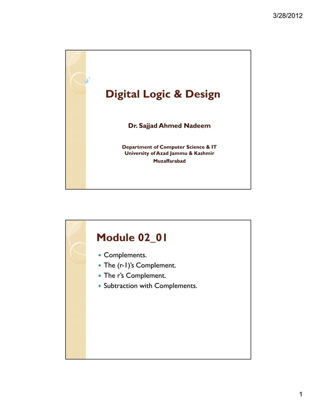 Dld lecture module 02 | PDF