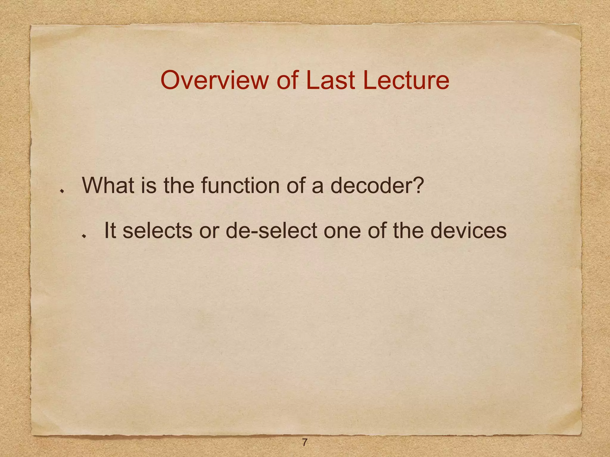 DLD Lecture No 22 Decoder Circuit and Types of Decoder.pptx