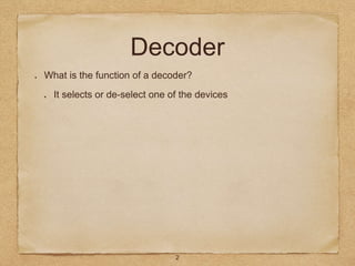 DLD Lecture No 22 Decoder Circuit and Types of Decoder.pptx