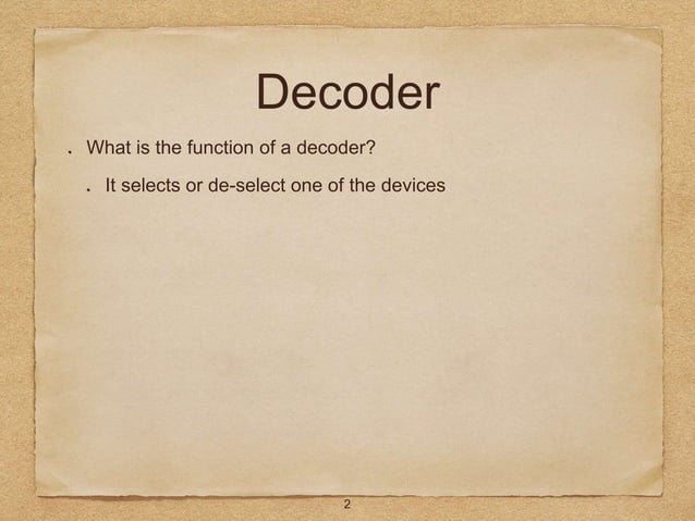 DLD Lecture No 22 Decoder Circuit and Types of Decoder.pptx