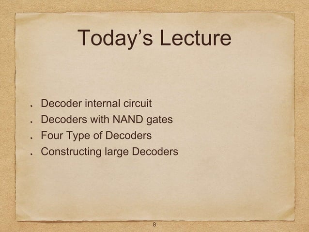 DLD Lecture No 22 Decoder Circuit and Types of Decoder.pptx