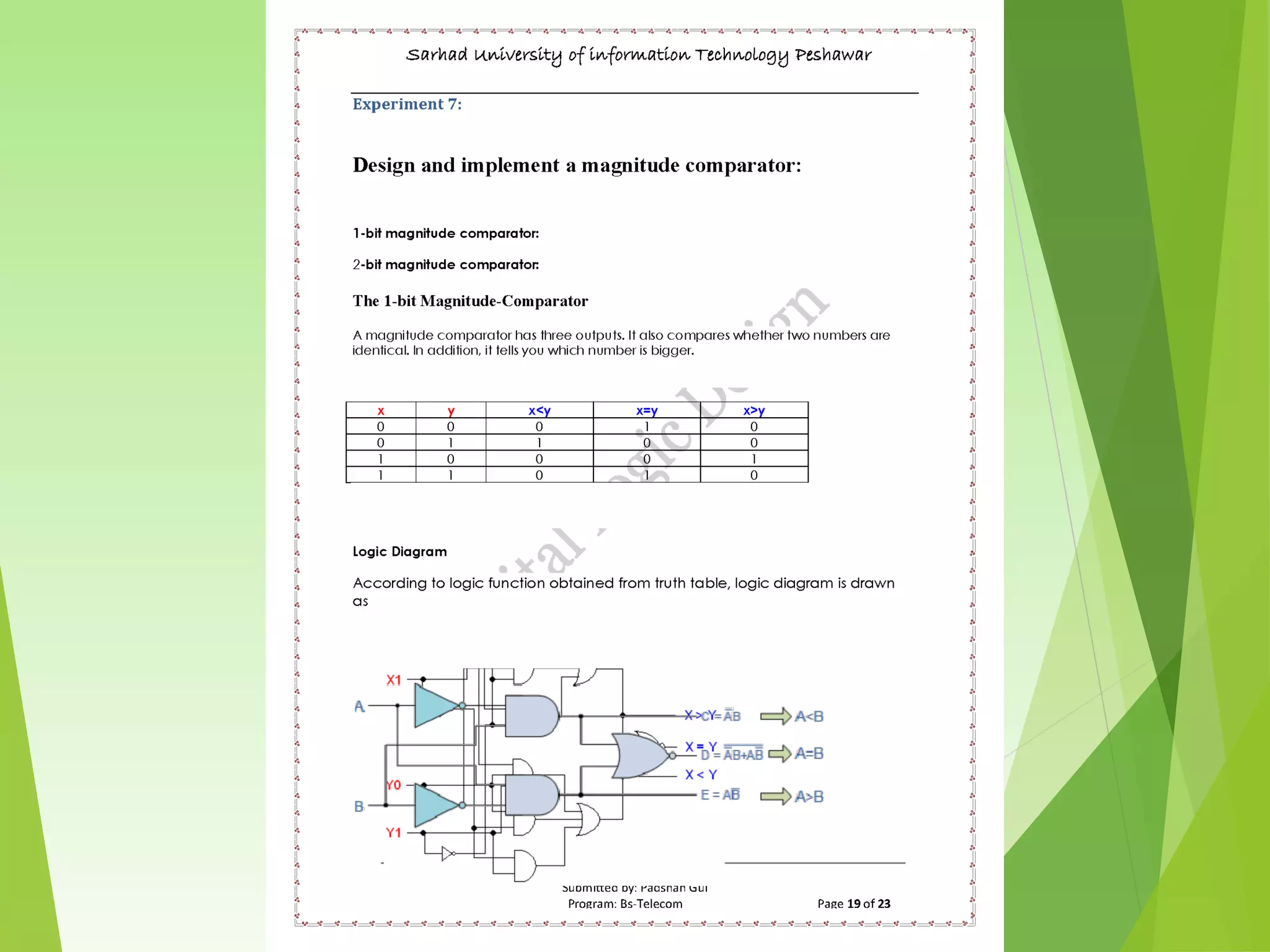 DLD Practical Lab Work | PPT