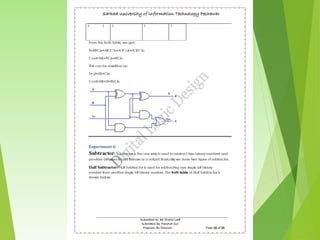 DLD Practical Lab Work | PPT
