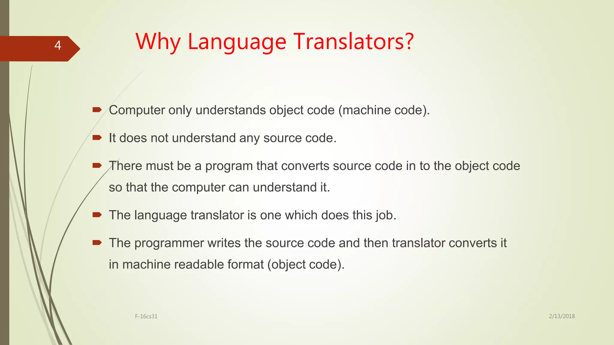 Computer Language Translator | PPTX