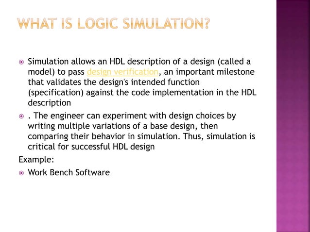 HDL (hardware description language) presentation | PPTX
