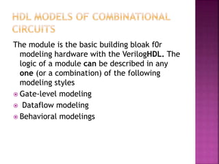 HDL (hardware description language) presentation | PPTX