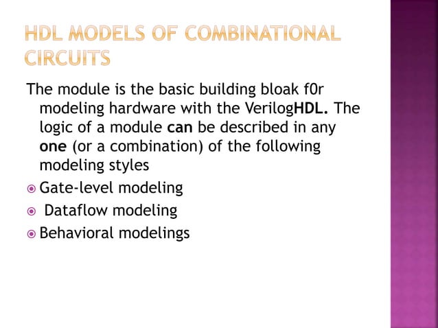 HDL (hardware description language) presentation | PPTX