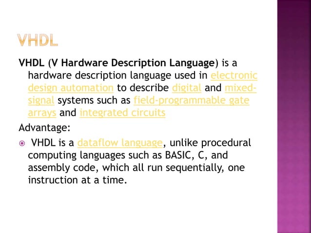 Hdl Hardware Description Language Presentation