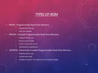 Memory And Storages | PPT