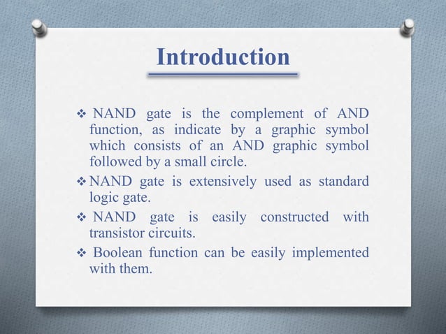 implementation of NAND gate | PPTX