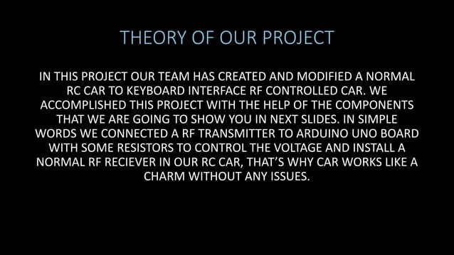 Keyboard Interface RF Controlled Car | PPT