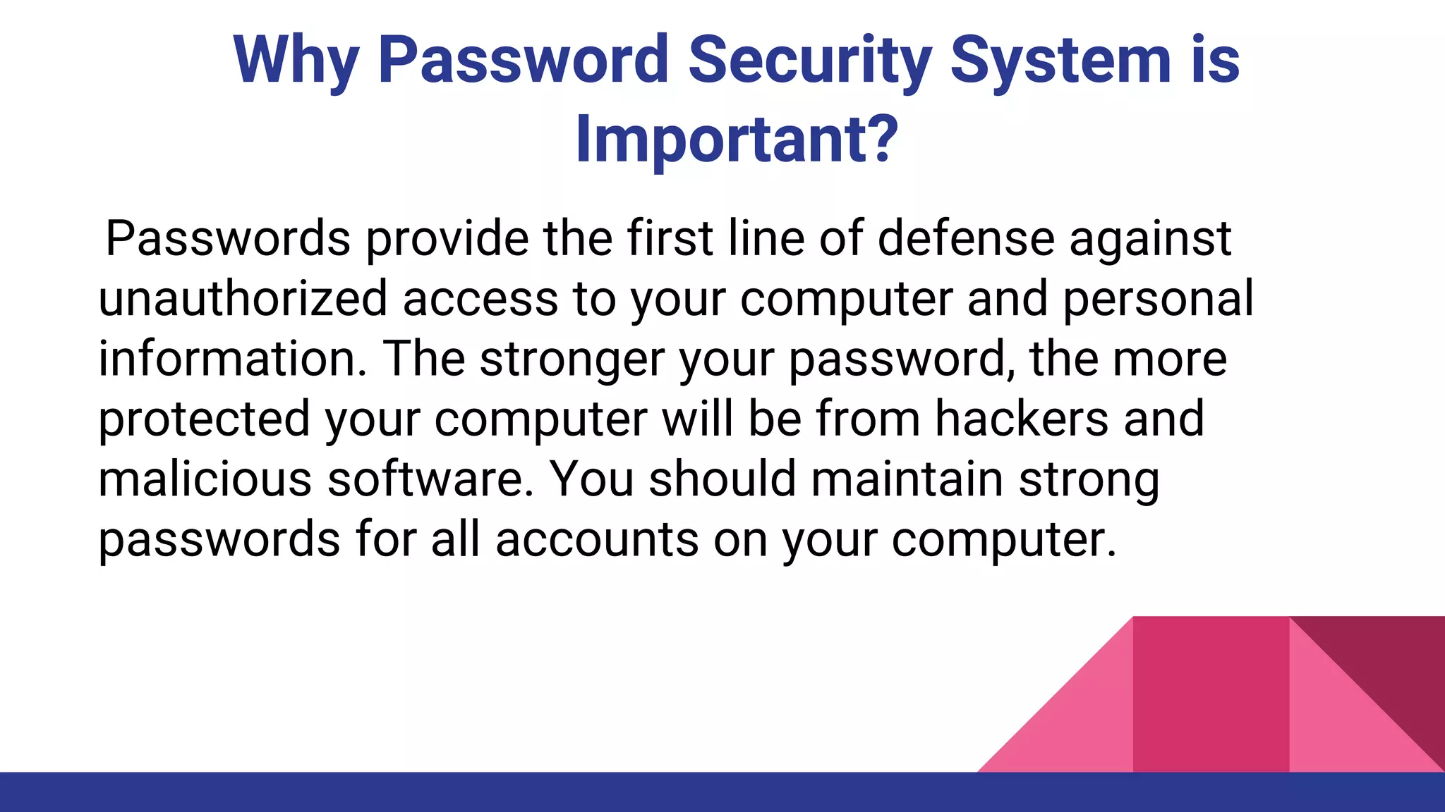 Password Security System | PPTX