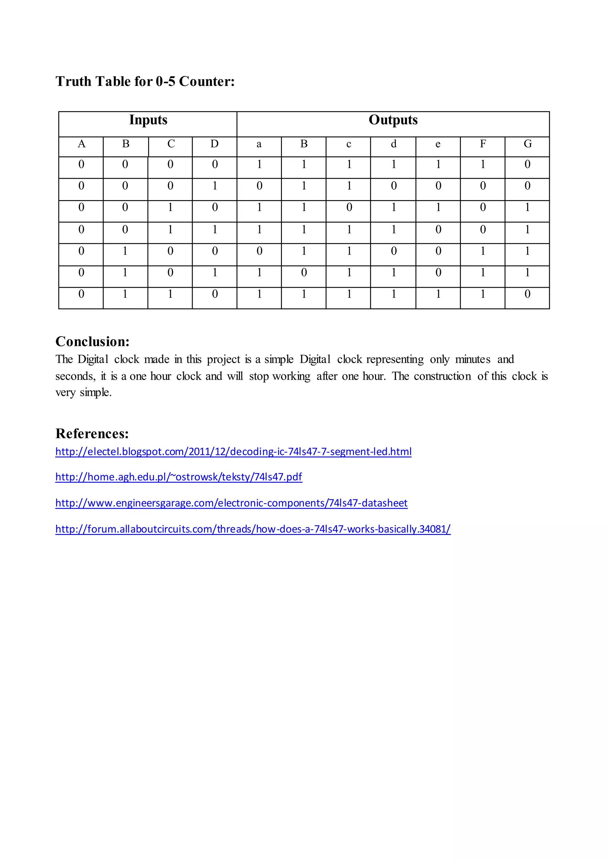 Digital Clock Using Logic Gates | DOCX