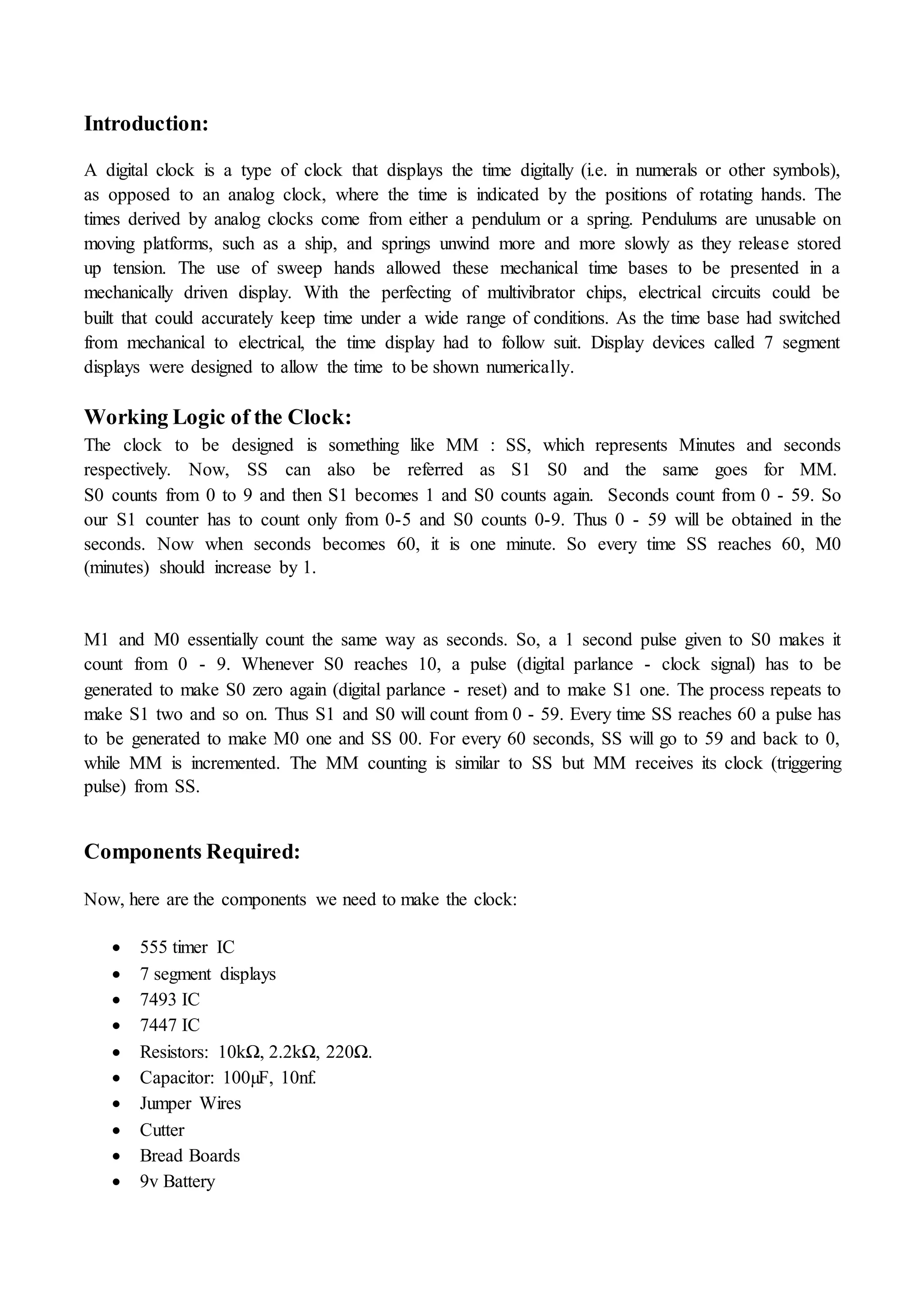 Digital Clock Using Logic Gates Pdf 