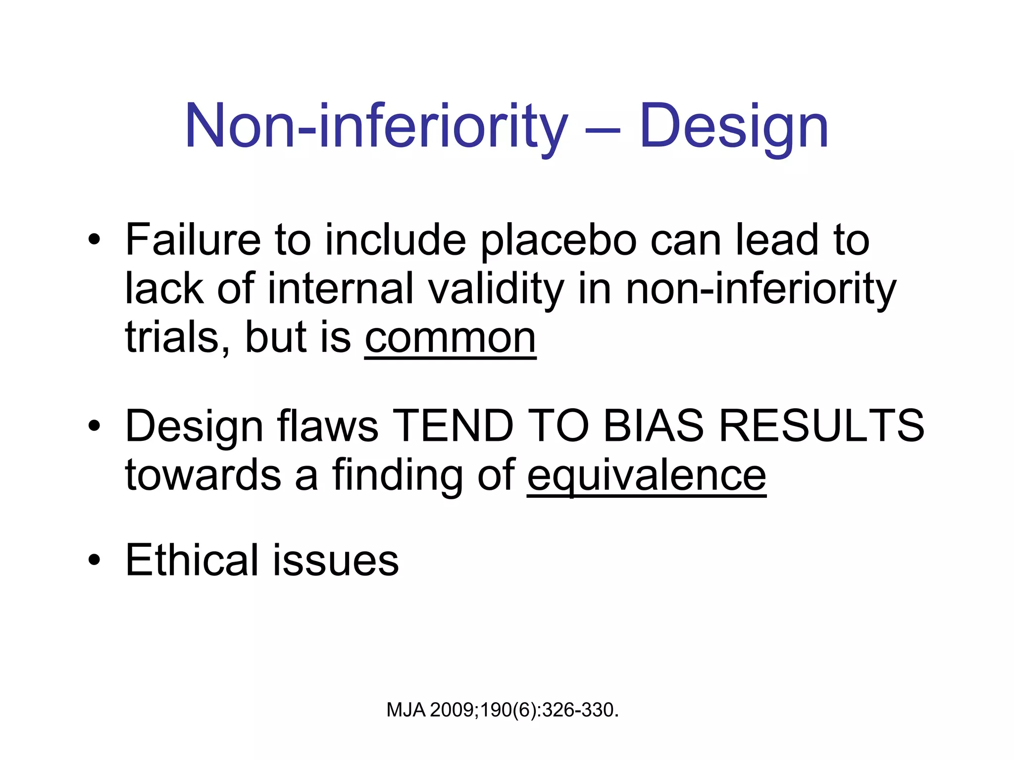 Superiority Equivalence And Non Inferiority Trial Designs Pdf