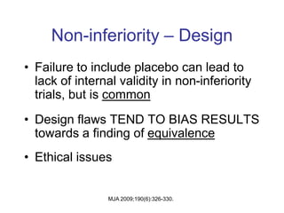 Superiority, Equivalence, and Non-Inferiority Trial Designs | PDF