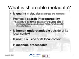 DLF Aquifer MODS Implementation Guidelines | PPT | Databases | Computer Software and Applications