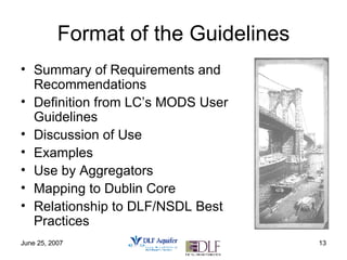 DLF Aquifer MODS Implementation Guidelines | PPT | Databases | Computer Software and Applications