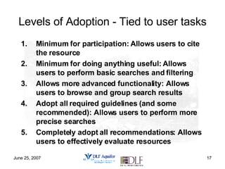 DLF Aquifer MODS Implementation Guidelines | PPT | Databases | Computer Software and Applications