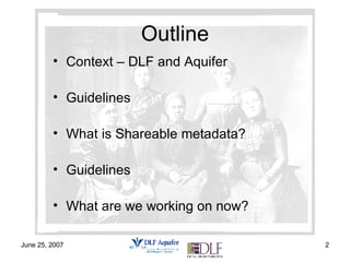 DLF Aquifer MODS Implementation Guidelines | PPT | Databases | Computer Software and Applications
