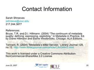 DLF Aquifer MODS Implementation Guidelines | PPT | Databases | Computer Software and Applications