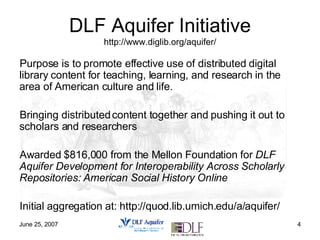 DLF Aquifer MODS Implementation Guidelines | PPT | Databases | Computer Software and Applications