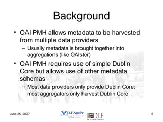 DLF Aquifer MODS Implementation Guidelines | PPT | Databases | Computer Software and Applications