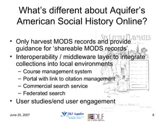 DLF Aquifer MODS Implementation Guidelines | PPT | Databases | Computer Software and Applications