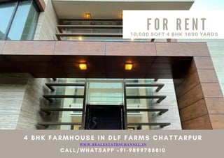 farmhouse for rent in dlf chattarpur farms | PDF