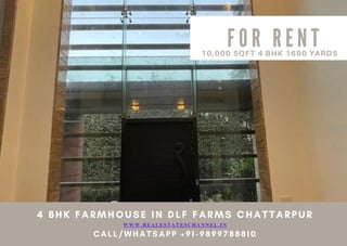 farmhouse for rent in dlf chattarpur farms | PDF