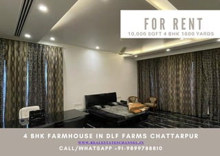 farmhouse for rent in dlf chattarpur farms | PDF