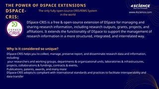 Innovating Digital Repositories: enhancing the basic DSpace with DSpace ...