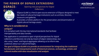Innovating Digital Repositories: enhancing the basic DSpace with DSpace ...