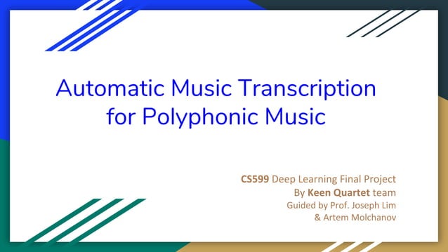 Automatic Music Transcription | PPT
