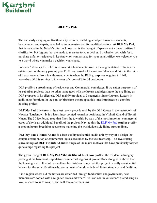 Dlf my pad | PDF