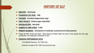 Financial analysis of DLF | PPTX